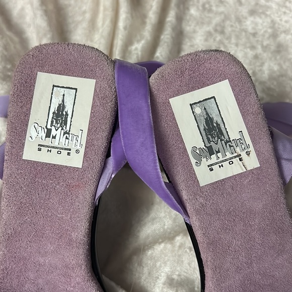 San Miguel Shoe | Shoes | San Miguel Purple Sandals Heels With Ribbons ...
